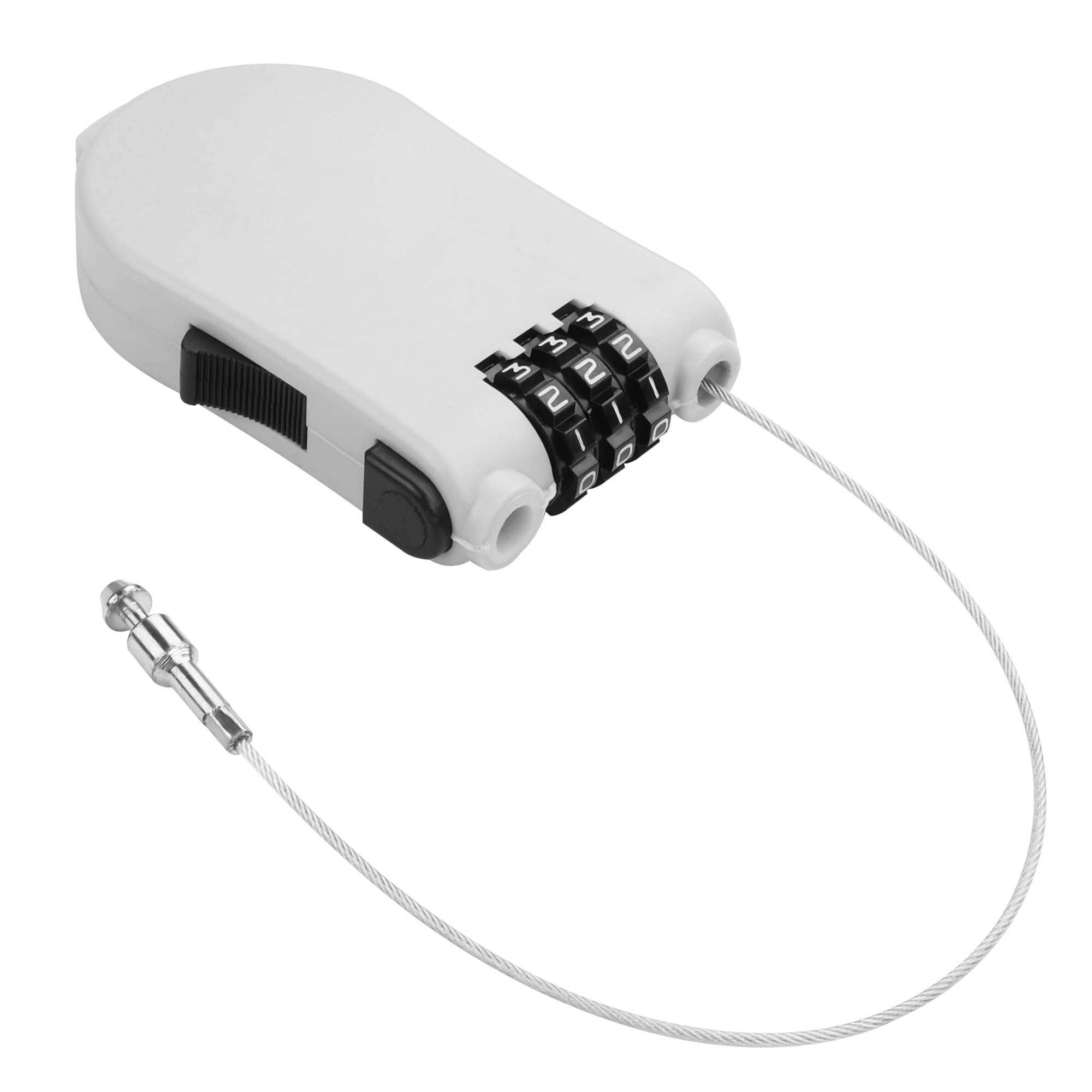 Snapklik.com : YAODHAOD Retractable Steel Cable Luggage Lock 3 Digit ...