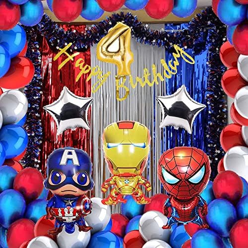 PARTY BREEZE Foil Superheros Marvel Birthday Decoration Avengers 4Rth ...