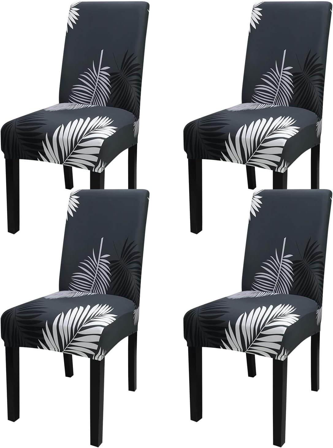 Amazon.com: JQinHome Pattern Chair Covers for Dining Room Set of 4 ...
