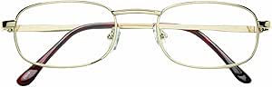 Amazon.com: Dr. Dean Edell 1/2 Pocket Clip Reading Glasses, Gold Metal ...