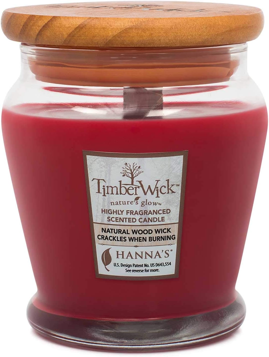 Amazon.com: Hanna's Candles TimberWick Ember Glow Jar Candle : Home ...