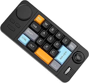 19 Key Color Gaming Keyboard Programmable Joystick Double Macroed Wheel ...