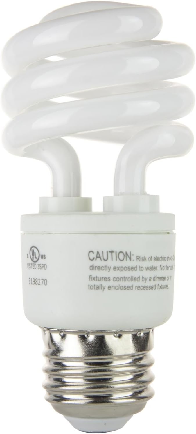Sunlite 00815-SU CFL Mini Spiral Light Bulb, 13 Watts (60W Equivalent ...