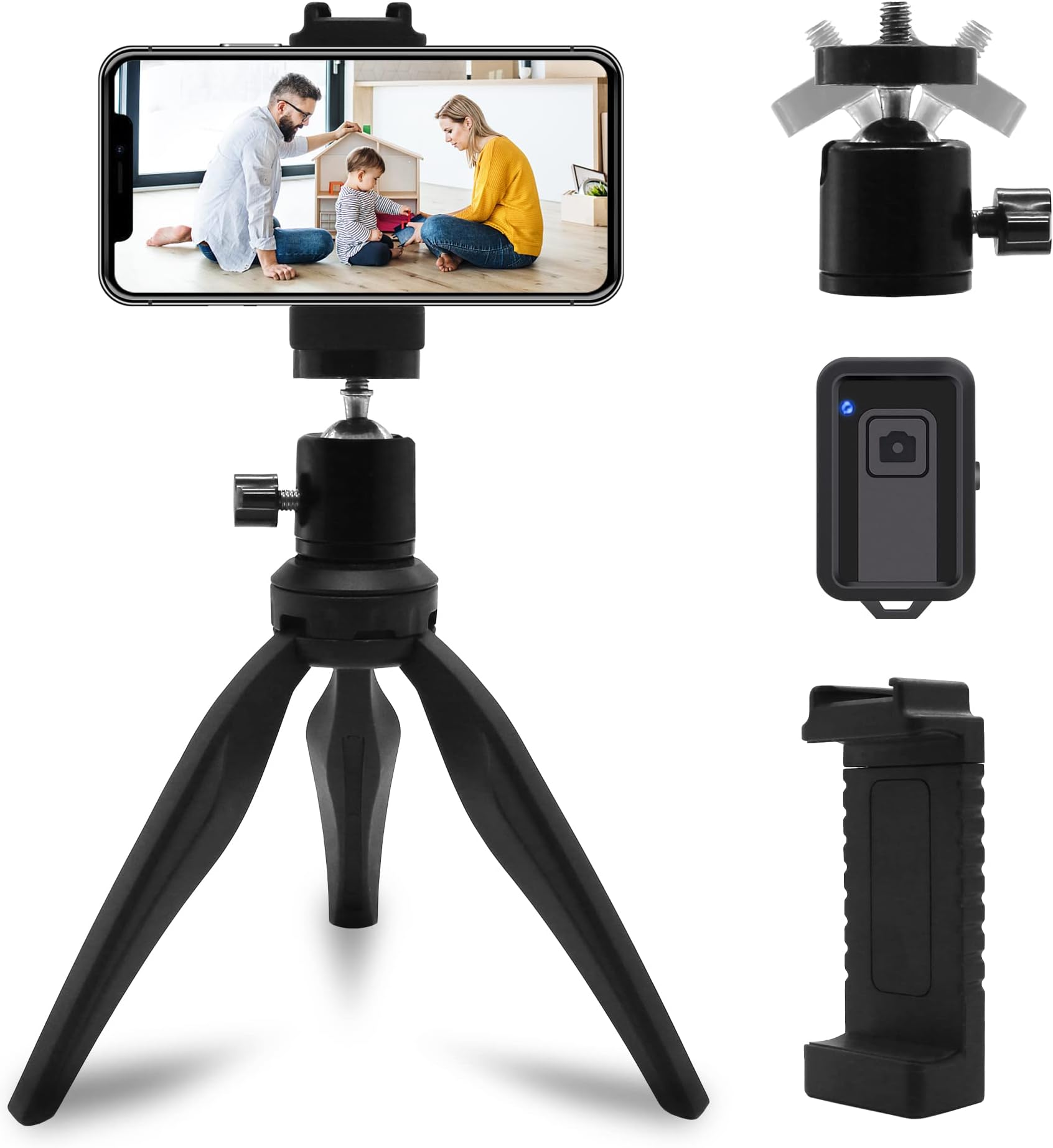 Small Tripod for iPhone, LINKCOOL Lightweight Desktop Mini Tripod for ...