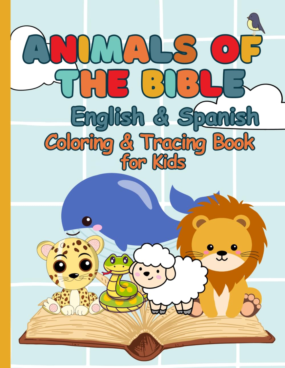 Animals of the Bible English & Spanish Coloring & Tracing Book for Kids ...