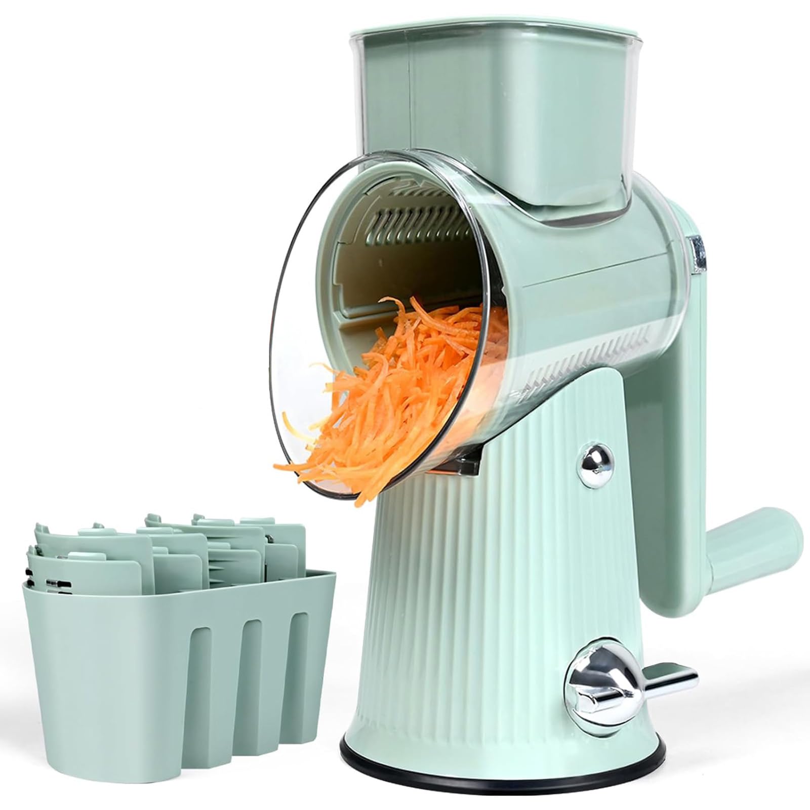 Snapklik.com : YHQPHZM Rotary Cheese Grater, 5-Set Replaceable Drum ...