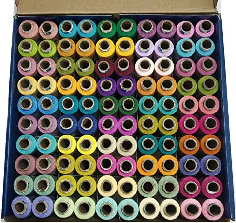 Spade Poly Spun Polyester Sewing Thread Box Assorted 100 spools (50 ...