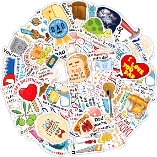 Amazon.com: 100Pcs Happy Father's Day Stickers for Kids Vinyl ...