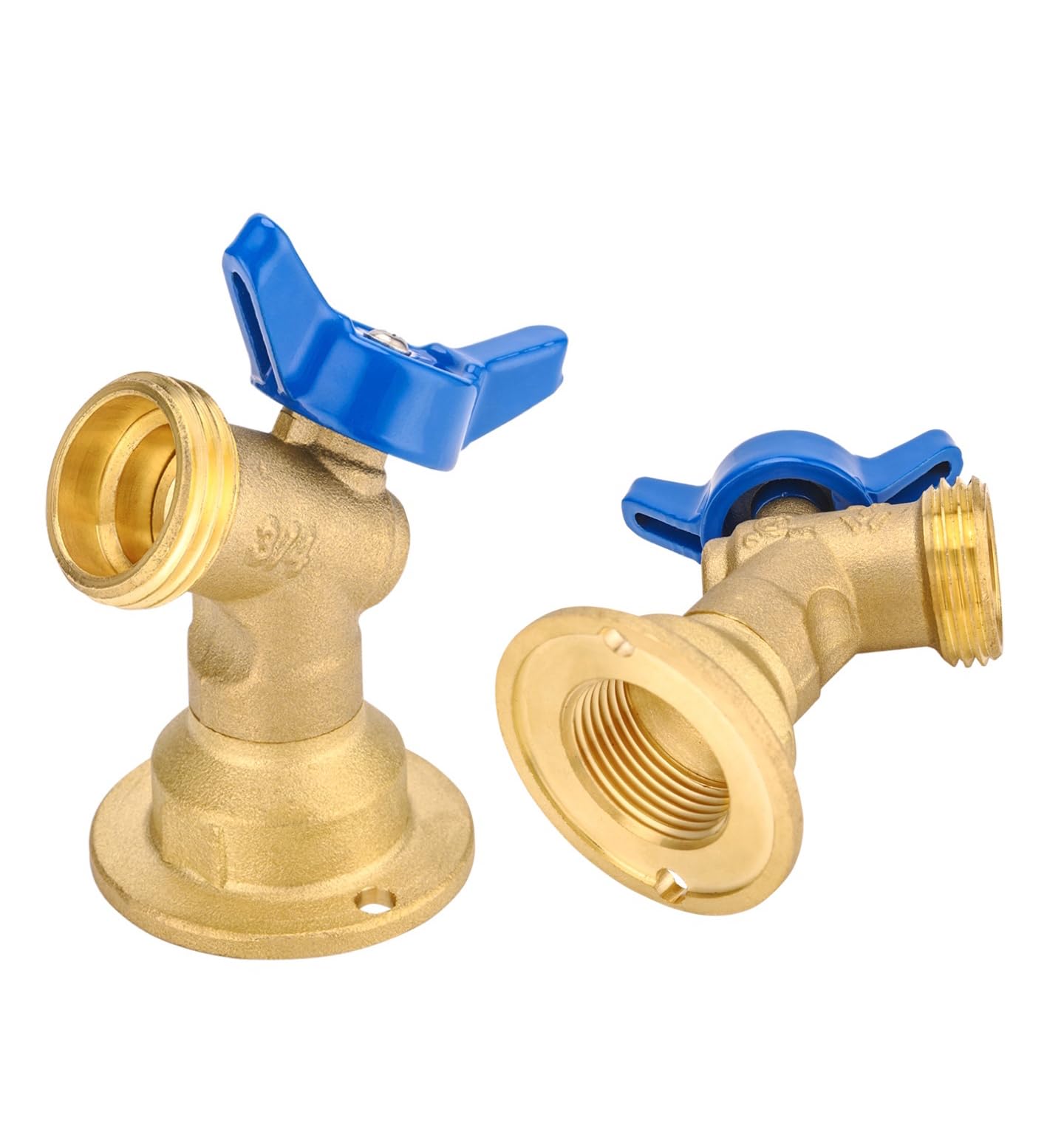 Snapklik.com : 2-Pack Outdoor 1/4-Turn Brass Sillcock Hose Bibb Valve 1 ...