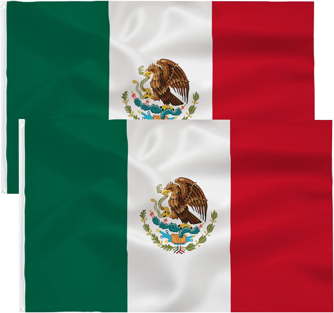 Amazon.com : 2packs Mexico Flag 3x5 Foot- Mexican National Flags Indoor ...