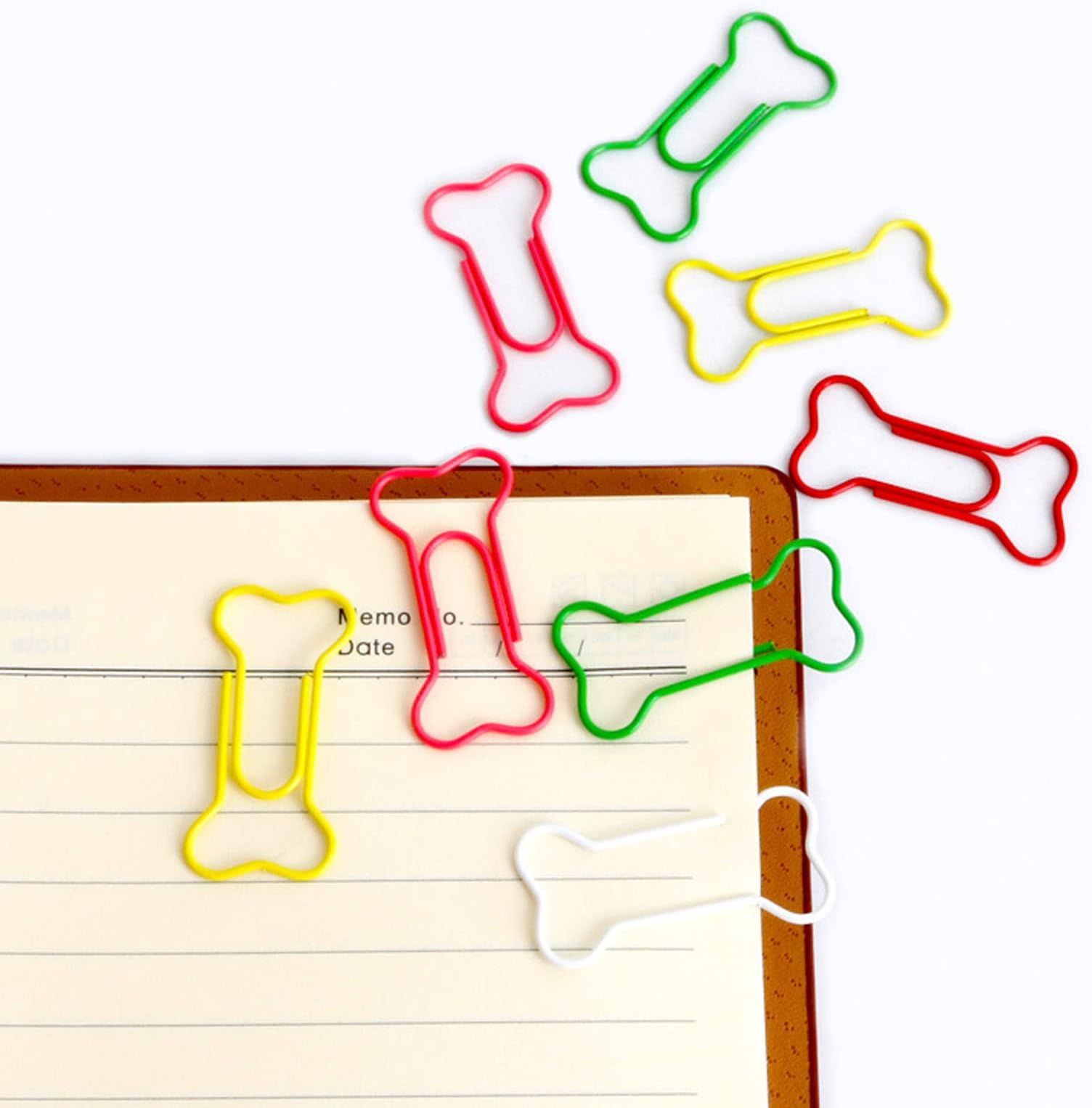 Amazon.com : Generic Paper Clips Colorful Cute Dog Bone Shape Paper ...