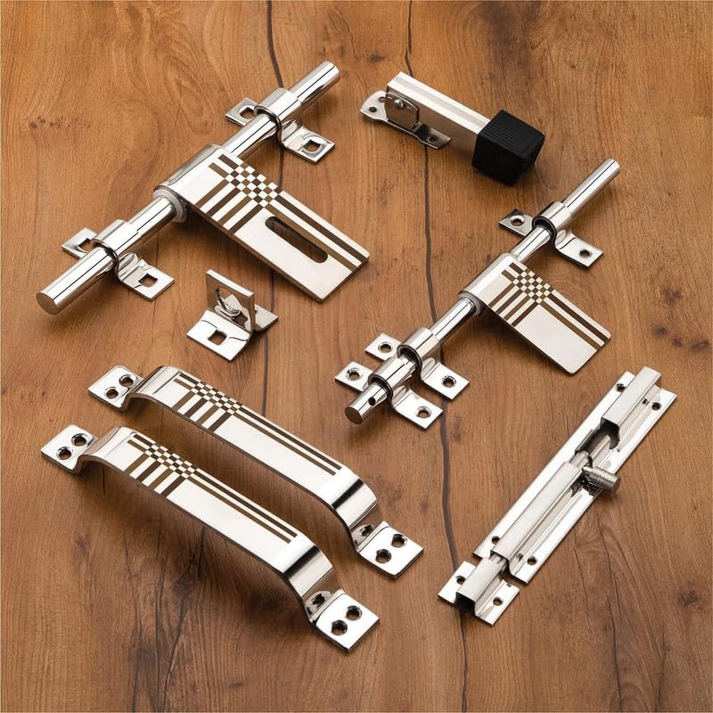 NSC SS 304 Heavy Single Door Fitting Accessories Full Set/Kit [1 Aldrop ...