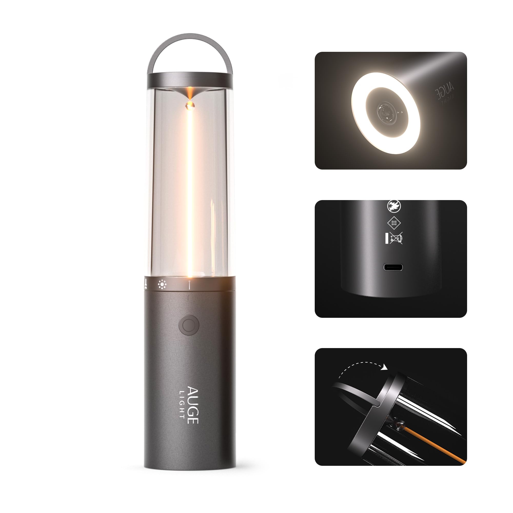 Amazon.com: AUGE LIGHT 4-in 1 Portable Camping Lantern Rechargeable ...