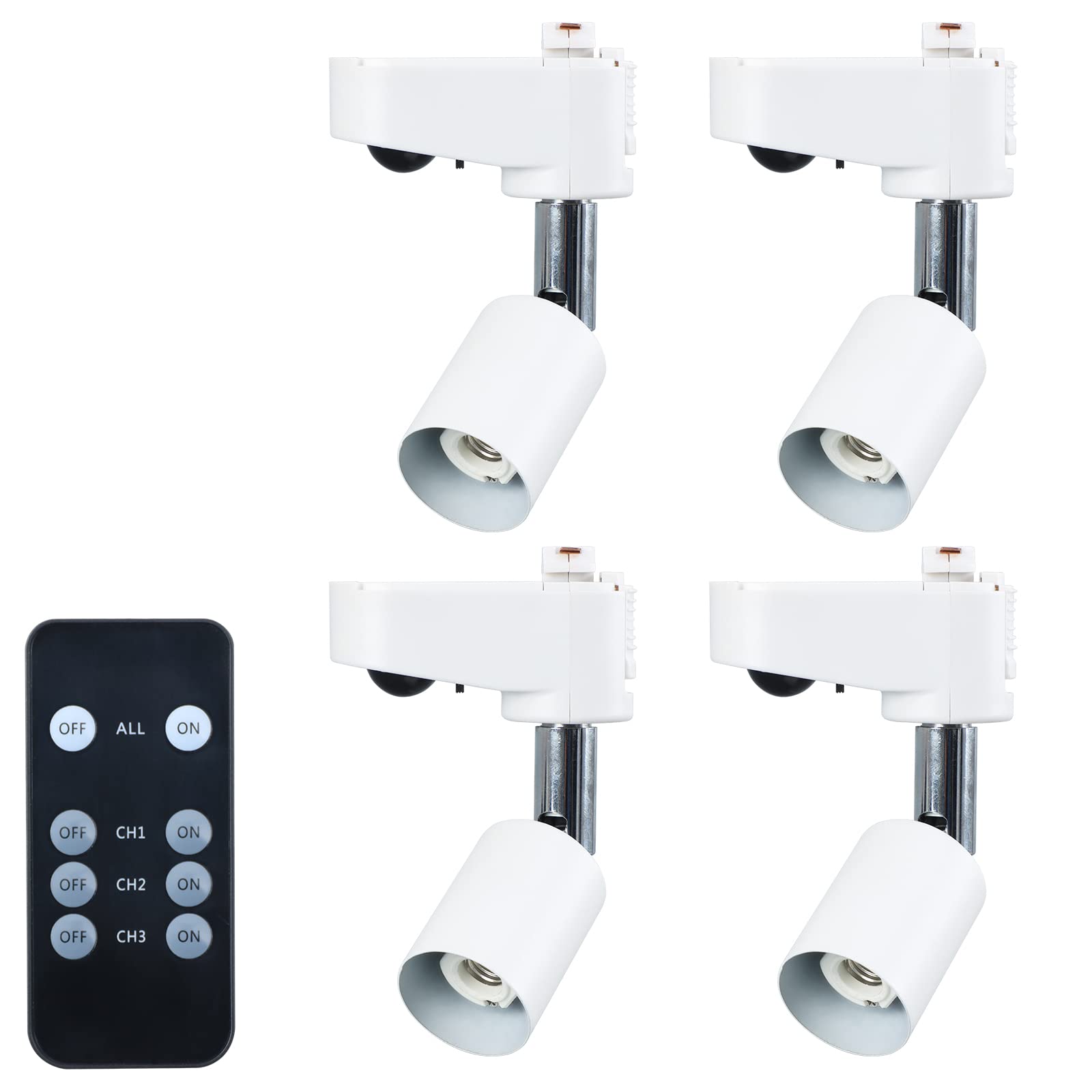 Amazon.co.jp : 共同照明 4個セット ダクトレール用 スポットライト E11 ダクトレールライト GT-GY-E11W-4B-Y リモコン付き 遠隔操作 照明器具 LED対応 ...