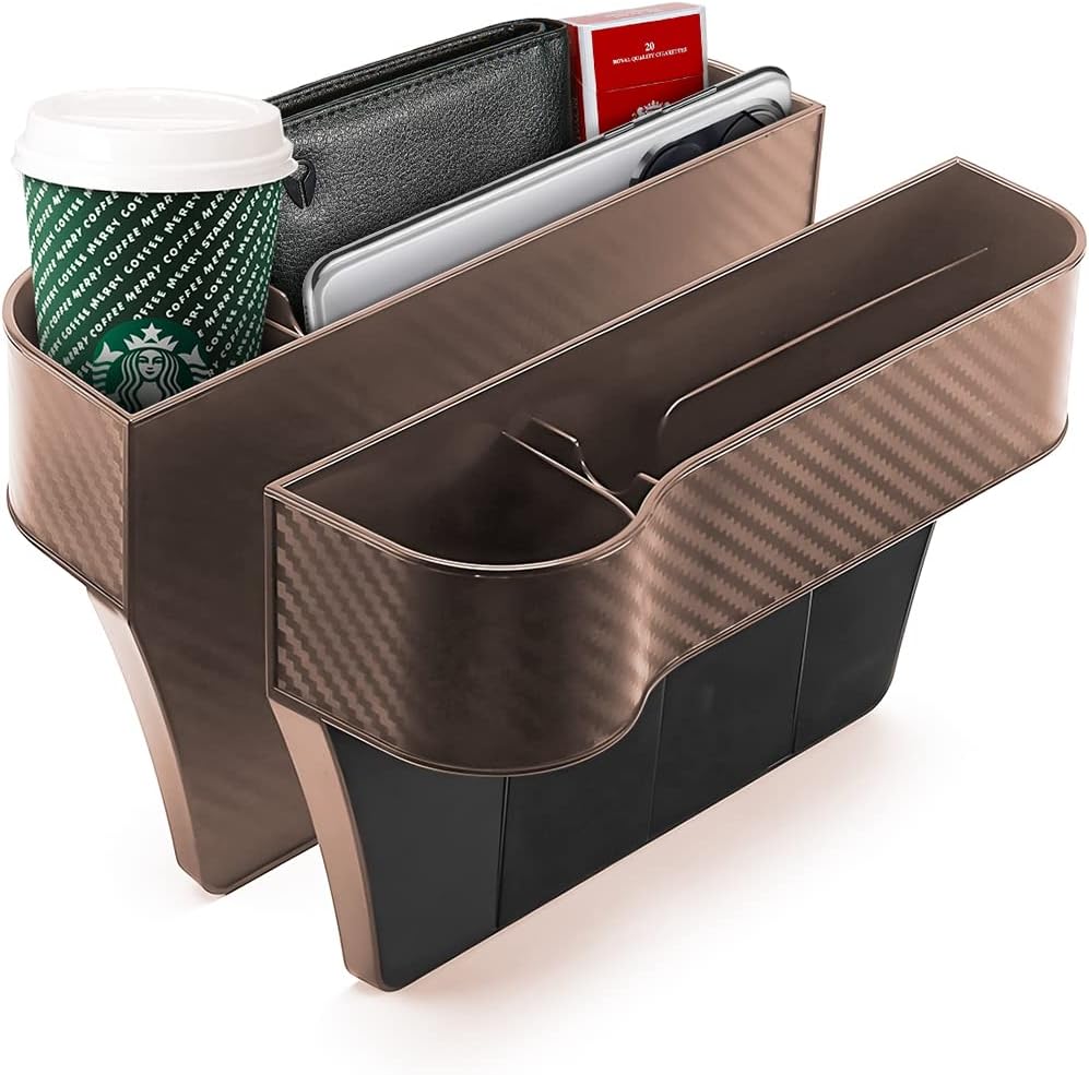 2 Packs Car Seat Gap Filler Organizer, Multifunctional Seat Gap Storage ...