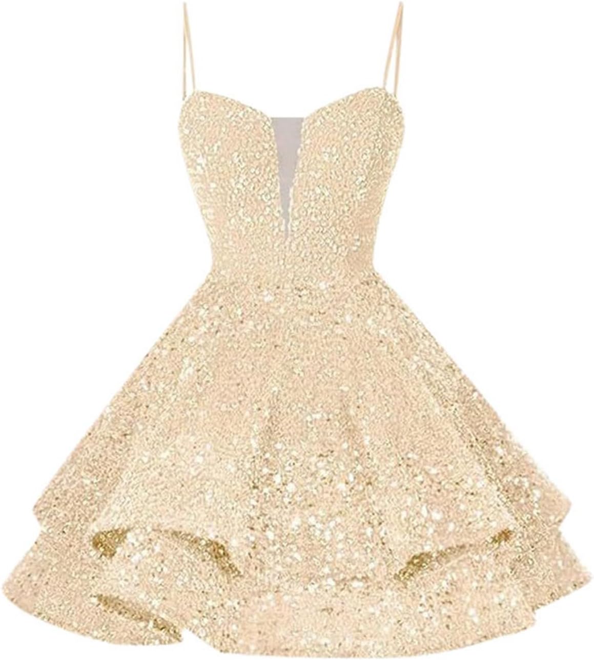 PAIDAXING Robe à paillettes pour femme - Robe de cocktail à paillettes ...