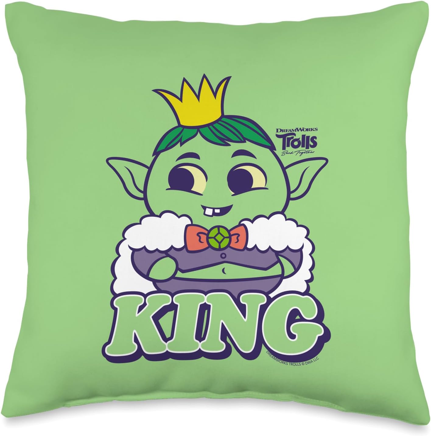 Amazon.com: DreamWorks Trolls Band Together King Gristle Throw Pillow ...