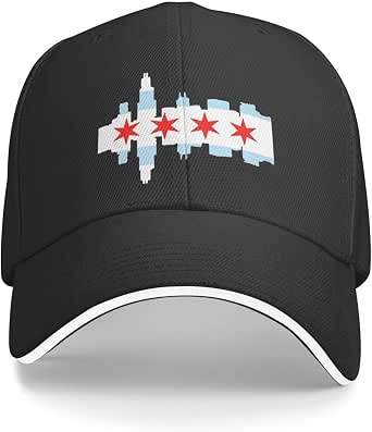 Generic Chicago City Flag Skyline Baseball Cap Dad Hat Adjustable Size ...