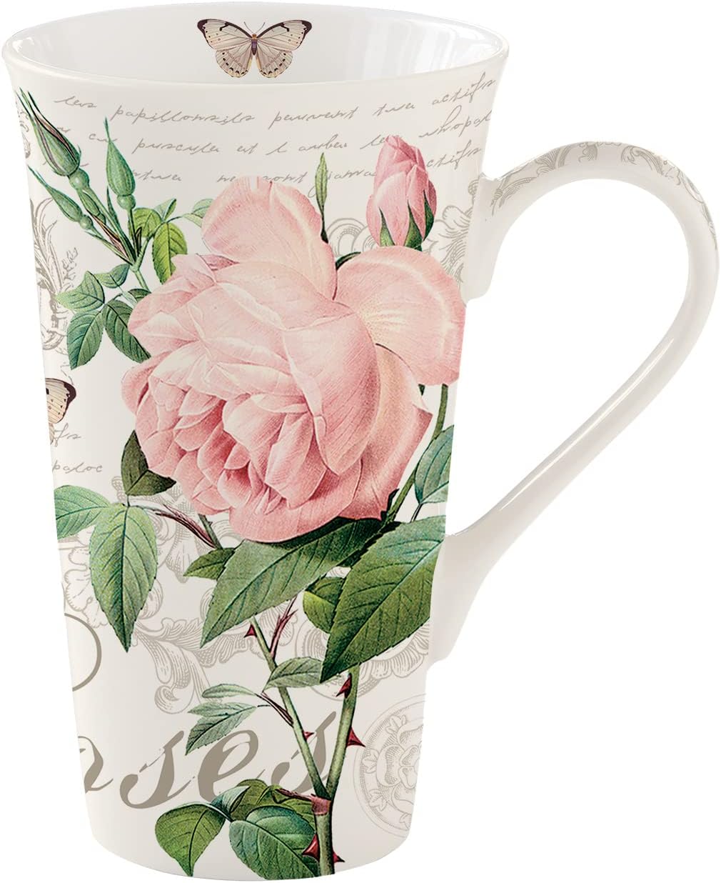 Amazon.com | Easy Life Porcelain Botanic Garden Mug, 60 ml, Clear ...