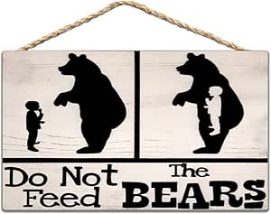 Amazon.com : Do Not Feed Bears Sign Wood Sign Saying Wood Sign Outdoor ...