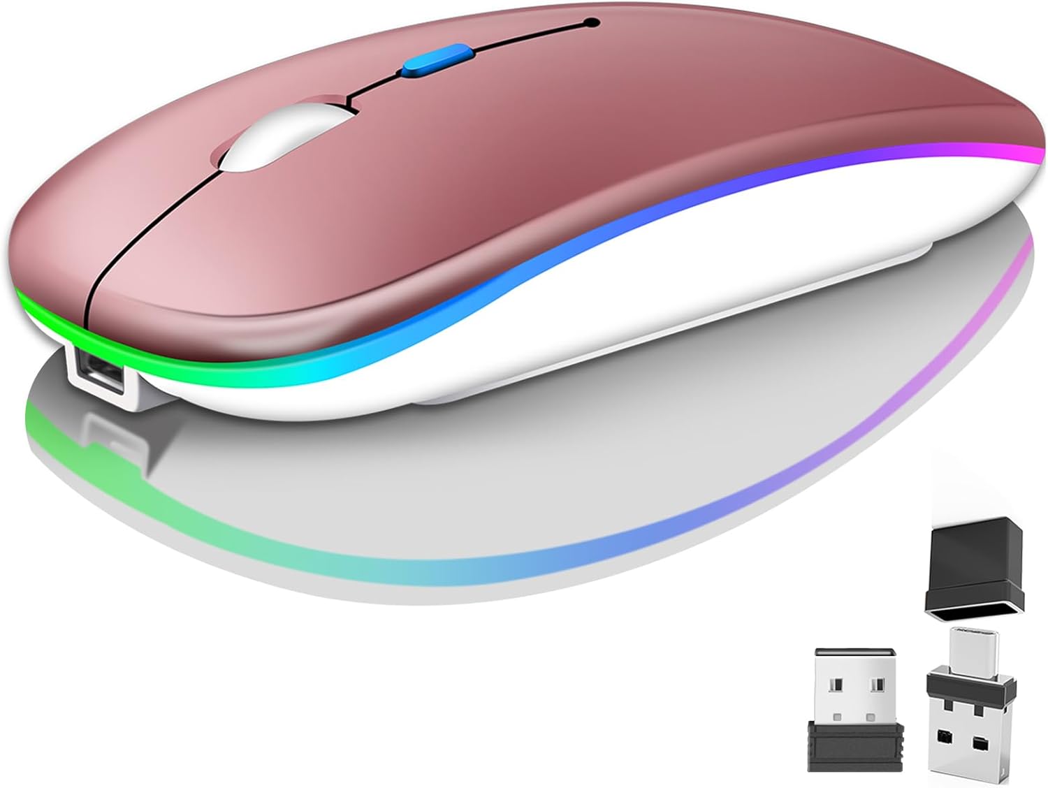 Amazon.com: Wireless Bluetooth Mouse for Laptop, Rechargeale Computer ...