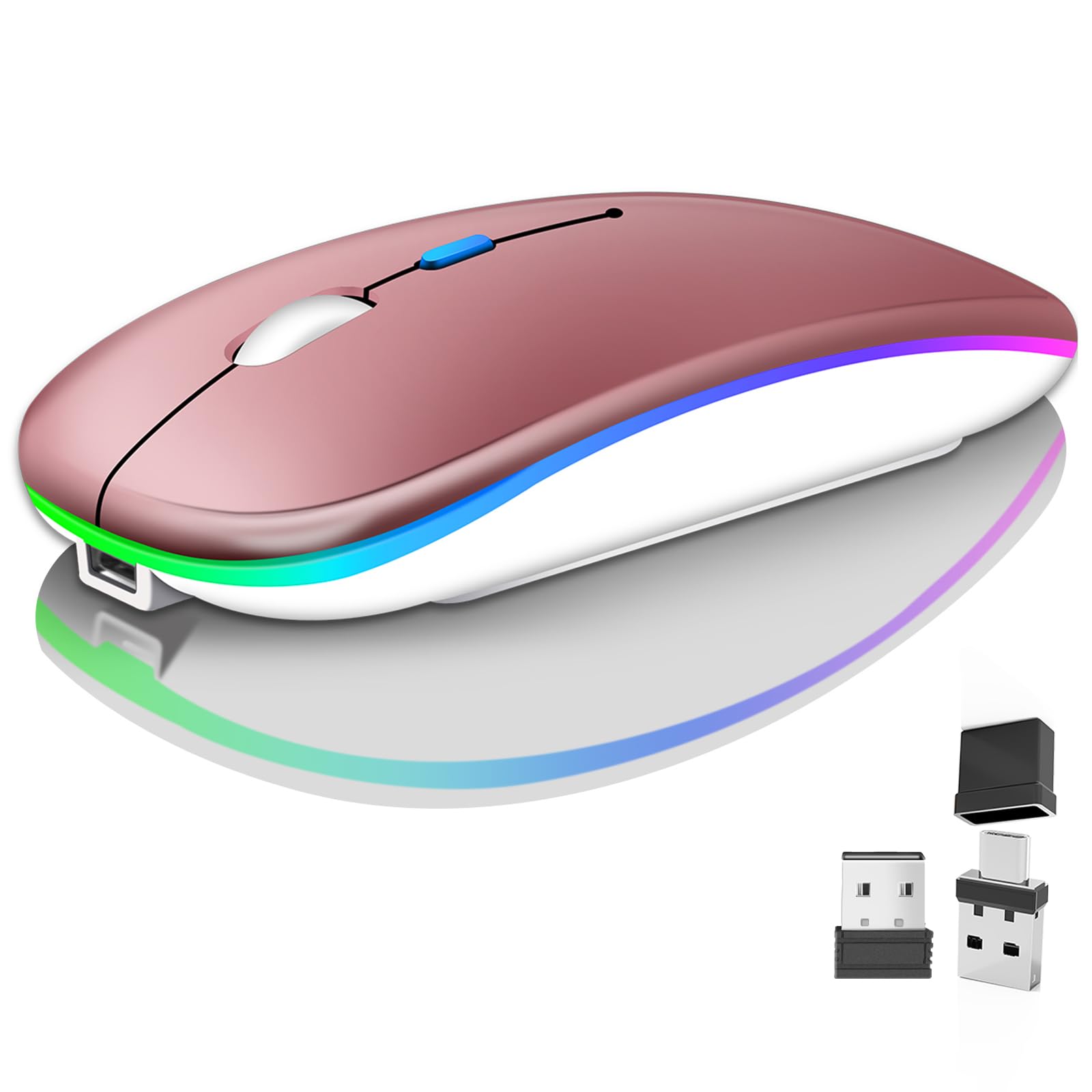 Amazon.com: Wireless Bluetooth Mouse for Laptop, Rechargeale Computer ...