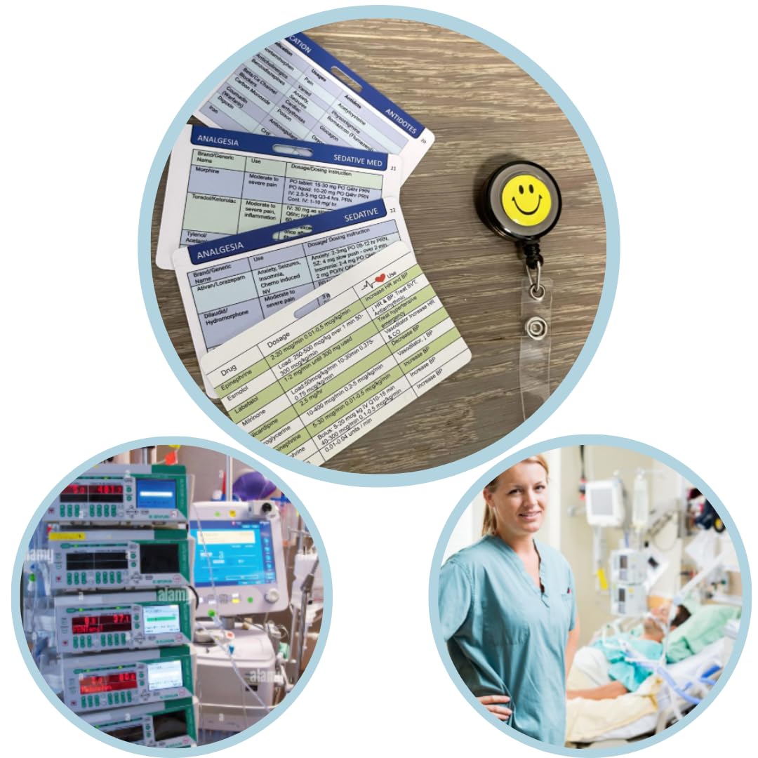 Nurse Badge Buddy ACLS CPR Code Blue Badge Card - Quick Reference For ...