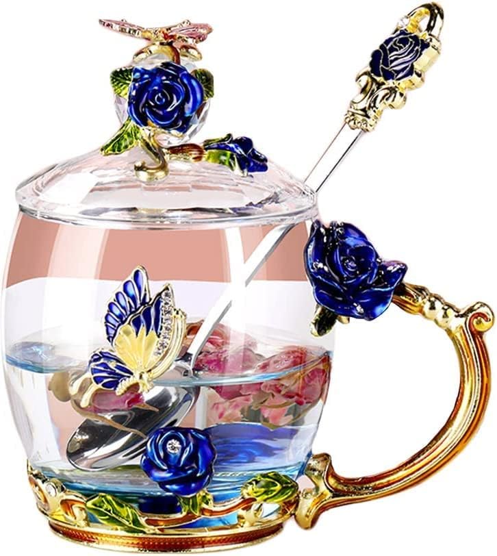 Amazon.co.jp: マグカップ ミルクカップ 耐熱ガラスカップ ティーカップ マグカップ おしゃれ コーヒーマグカップ 透明カップ 耐熱 大容量 グラスマグ 取手付き 紅茶 花茶 工芸 ...