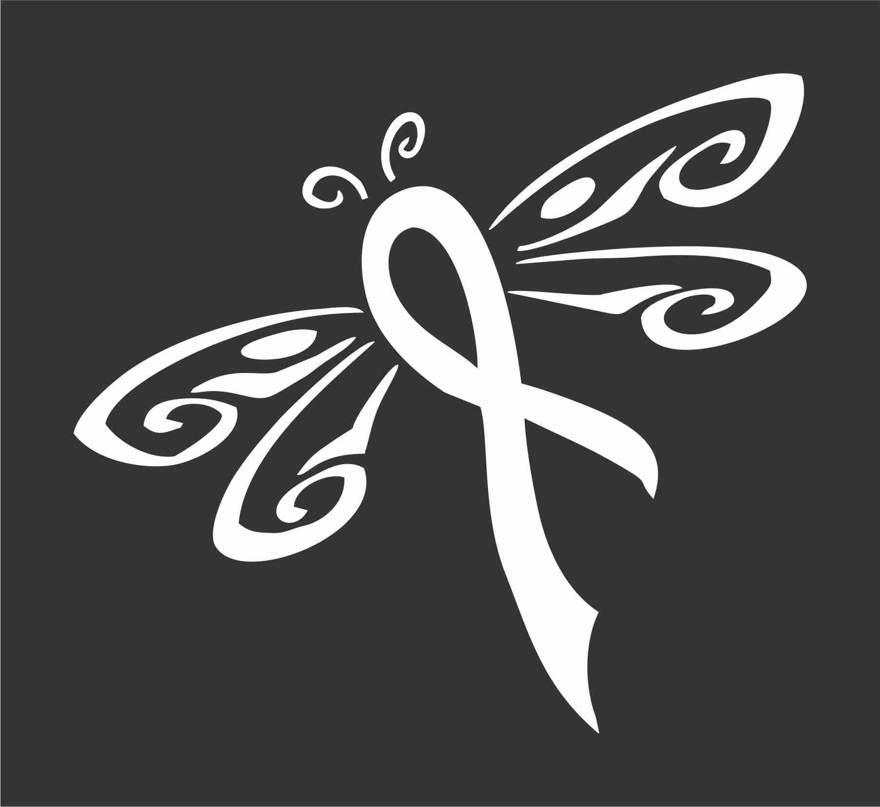 Amazon.com: Barking Sand Designs Cancer Ribbon Dragonfly Awareness ...