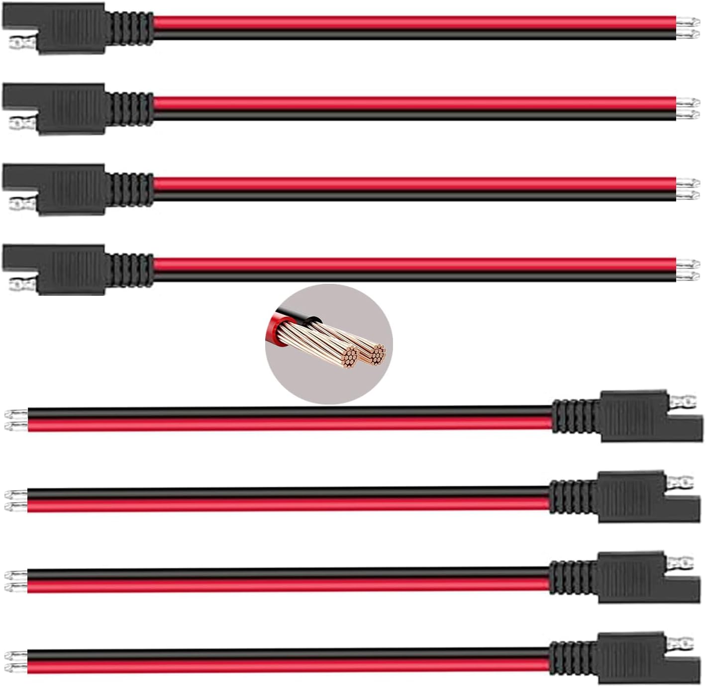 Amazon.com: yyzimuqi 8Pack SAE Extension Cable 14 AWG 13 Inch, 2Pin SAE ...