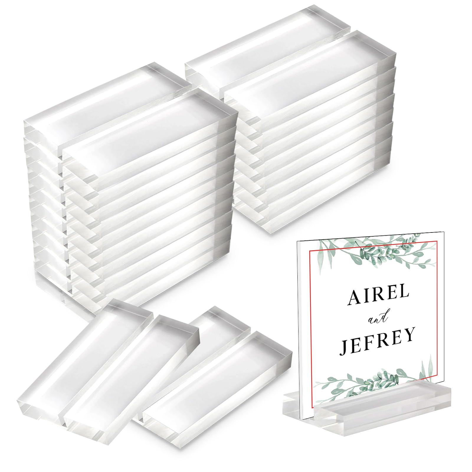 Amazon.com: HighFree 3" Clear Acrylic Place Card Holder, Acrylic ...