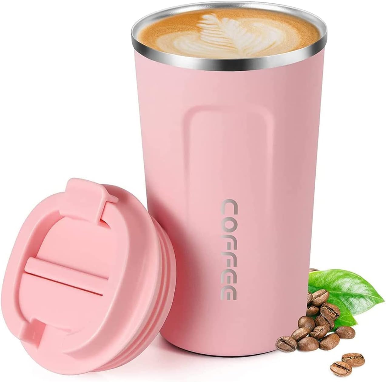 MCSWKEY Taza de Café, Termos para Cafe de 510 ml con Tapa, Termos para ...