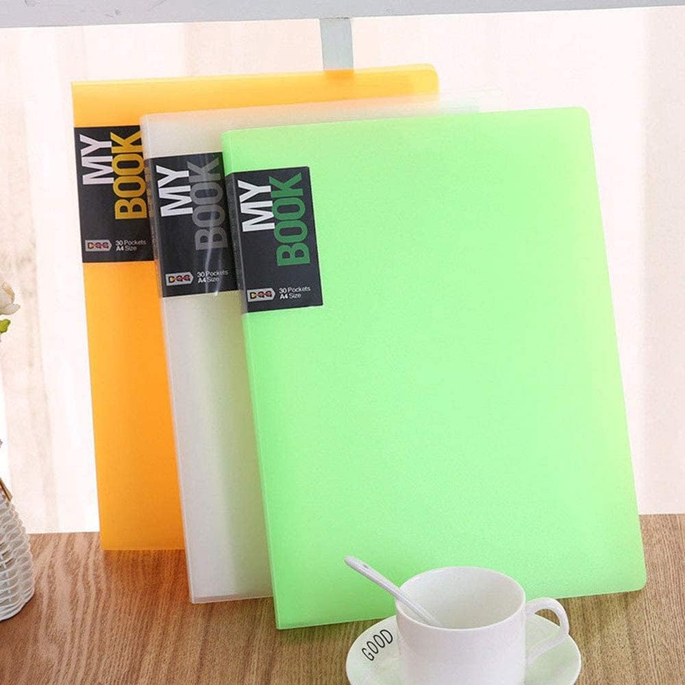 A4 Binders File Folders Sheet Presentation Book 60 Pages Capacity File ...