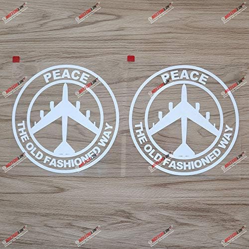 Amazon.com - 2X White 8'' Peace Air Force B-52 B52 Decal Sticker The ...