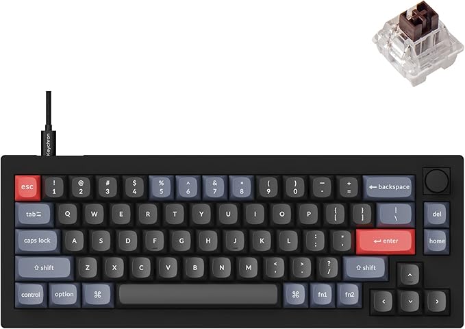 Keychron V2 Clavier Mécanique Filaire Personnalisé, Version 65% QMK/VIA ...