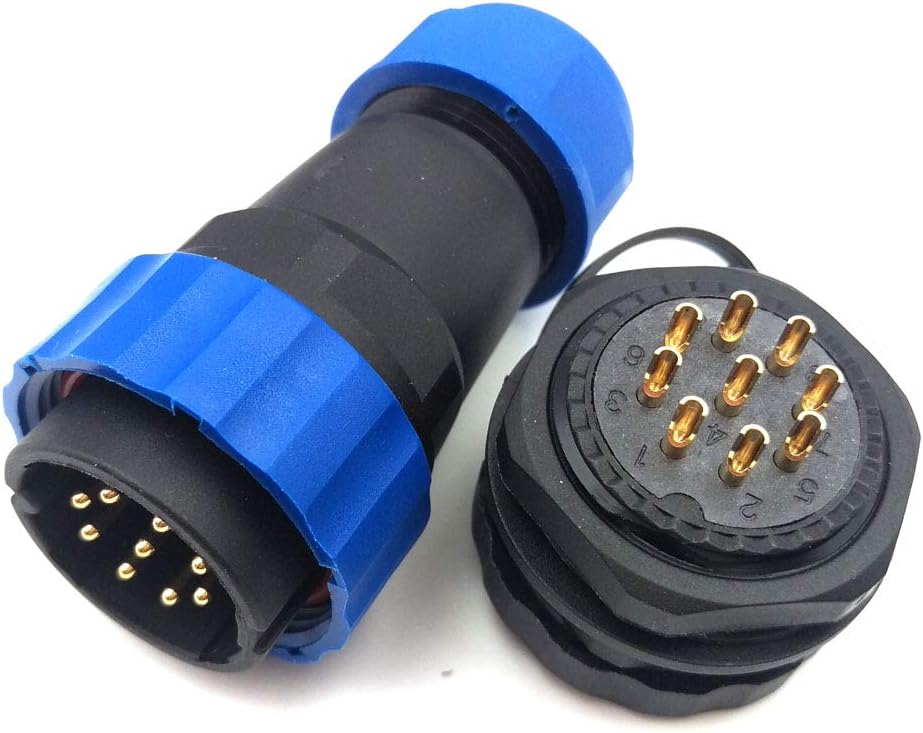 Amazon.com: SZJELEN SD28 28MM 9Pin Panel Waterproof Connector Plug ...
