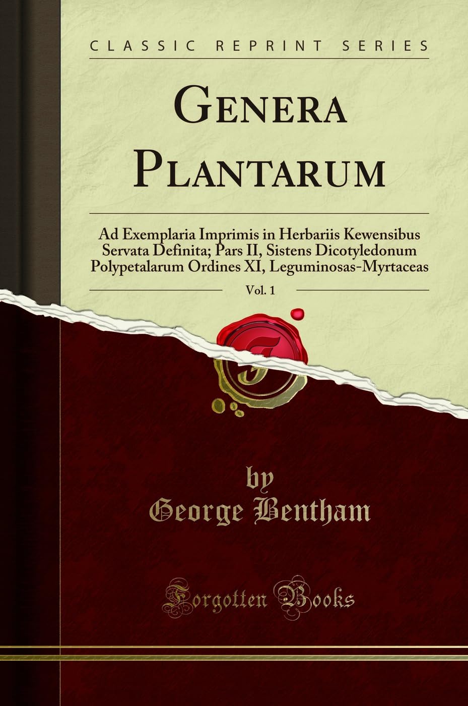 Buy Genera Plantarum, Vol. 1: Ad Exemplaria Imprimis in Herbariis ...
