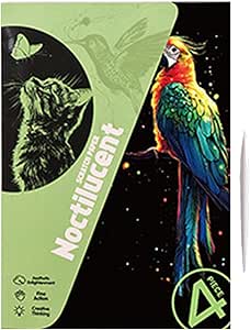 Art Scratch Paper,Handmade 4x Glitter Scratchboard Art | A4 Size ...