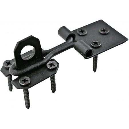Black Iron Hasp Lock 8.25" X 2.75" Heavy Duty Rust Resistant Hasp Door ...