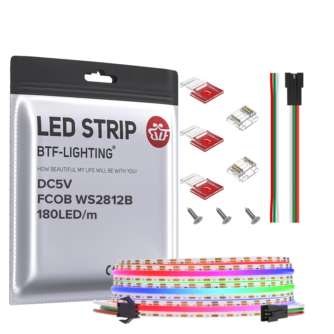 Amazon.com: BTF-LIGHTING FCOB COB WS2811(WS2812B) IC RGB 180LED/m 360IC ...