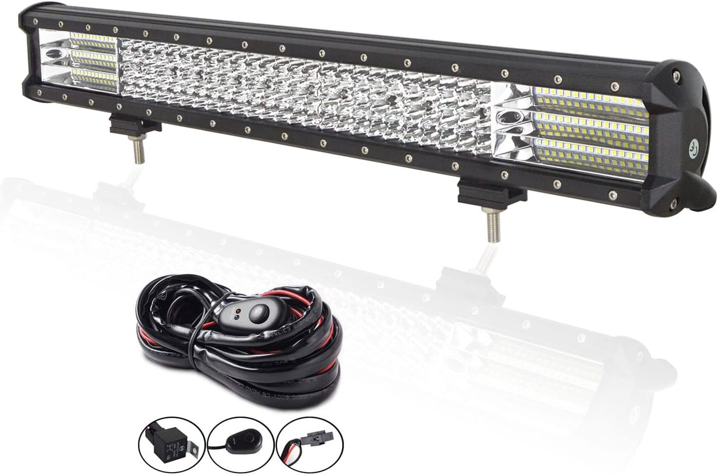 Willpower 23 inch 570W LED Light Bar 4 Row Spot Flood Combo Beam Off ...