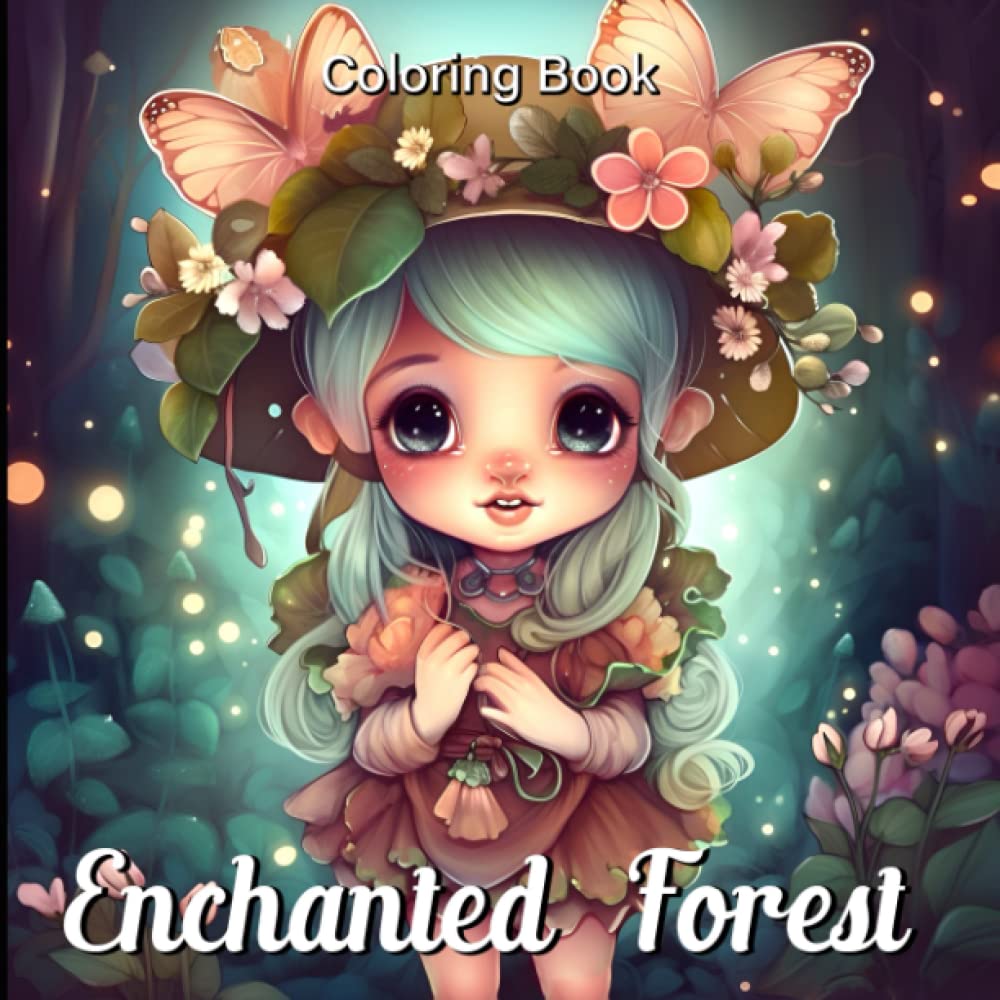 Amazon.com: Enchanted Forest Coloring Book: 50 pages Forest Fairy ...