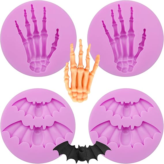 Amazon.com: Acvcatto Bats Halloween Fondant Molds Silicone, Hand Claws ...