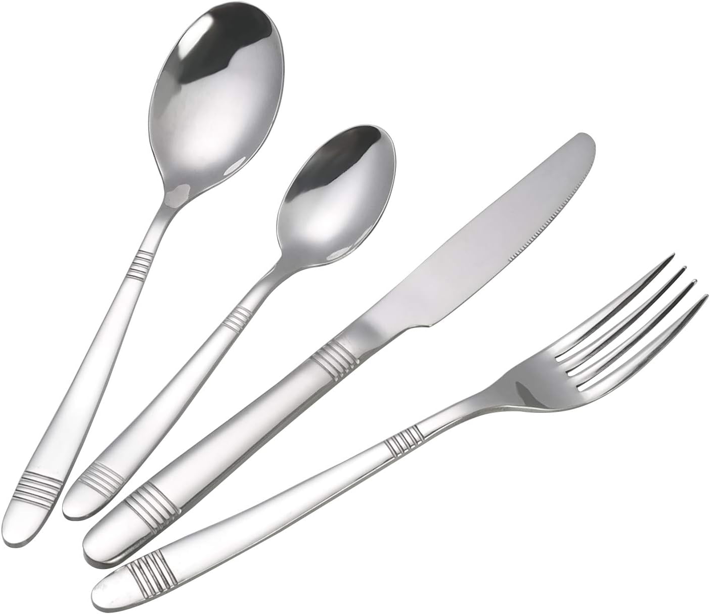 Exzact Cutlery Set Forged Stainless Steel 24pcs - 6 x Forks, 6 x Table ...