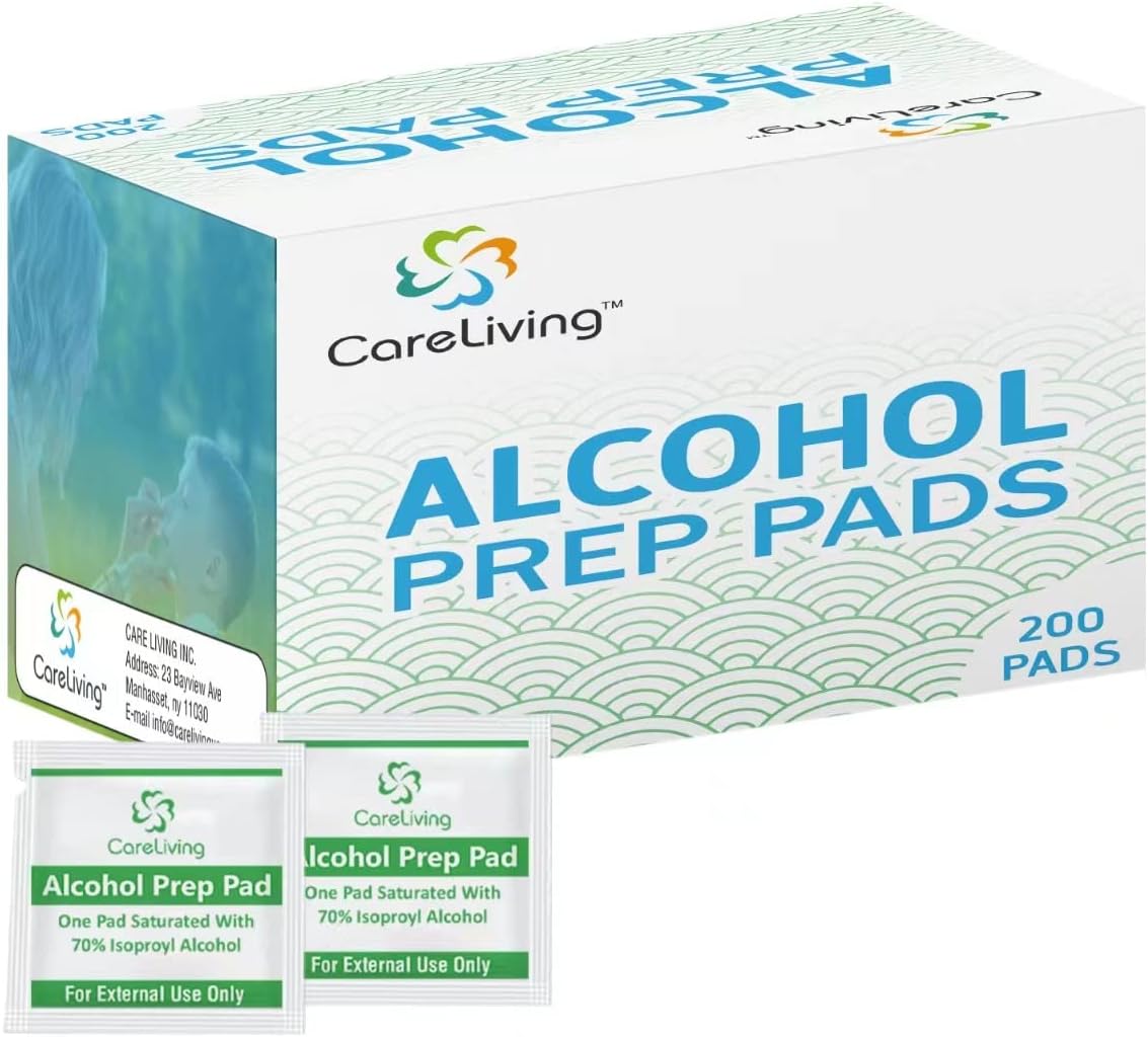 Amazon.com : CareLiving Alcohol Prep Pads with 70% Isopropyl Alcohol ...