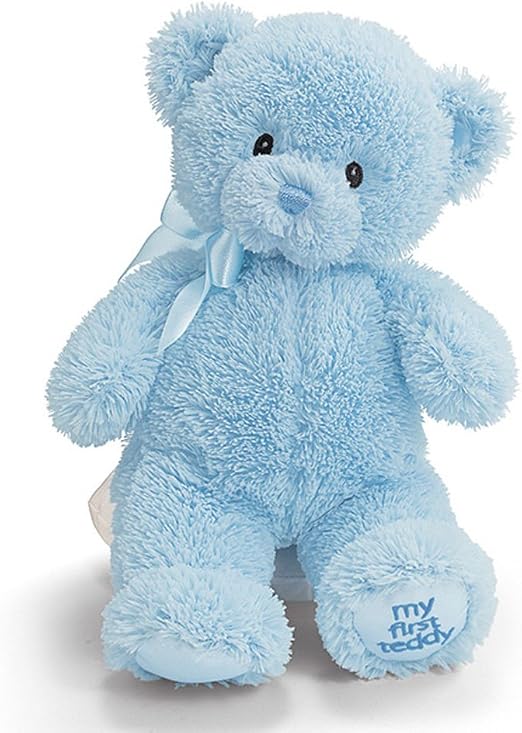 Amazon.com: Gund My1st Teddy Blue 10" Plush : Toys & Games