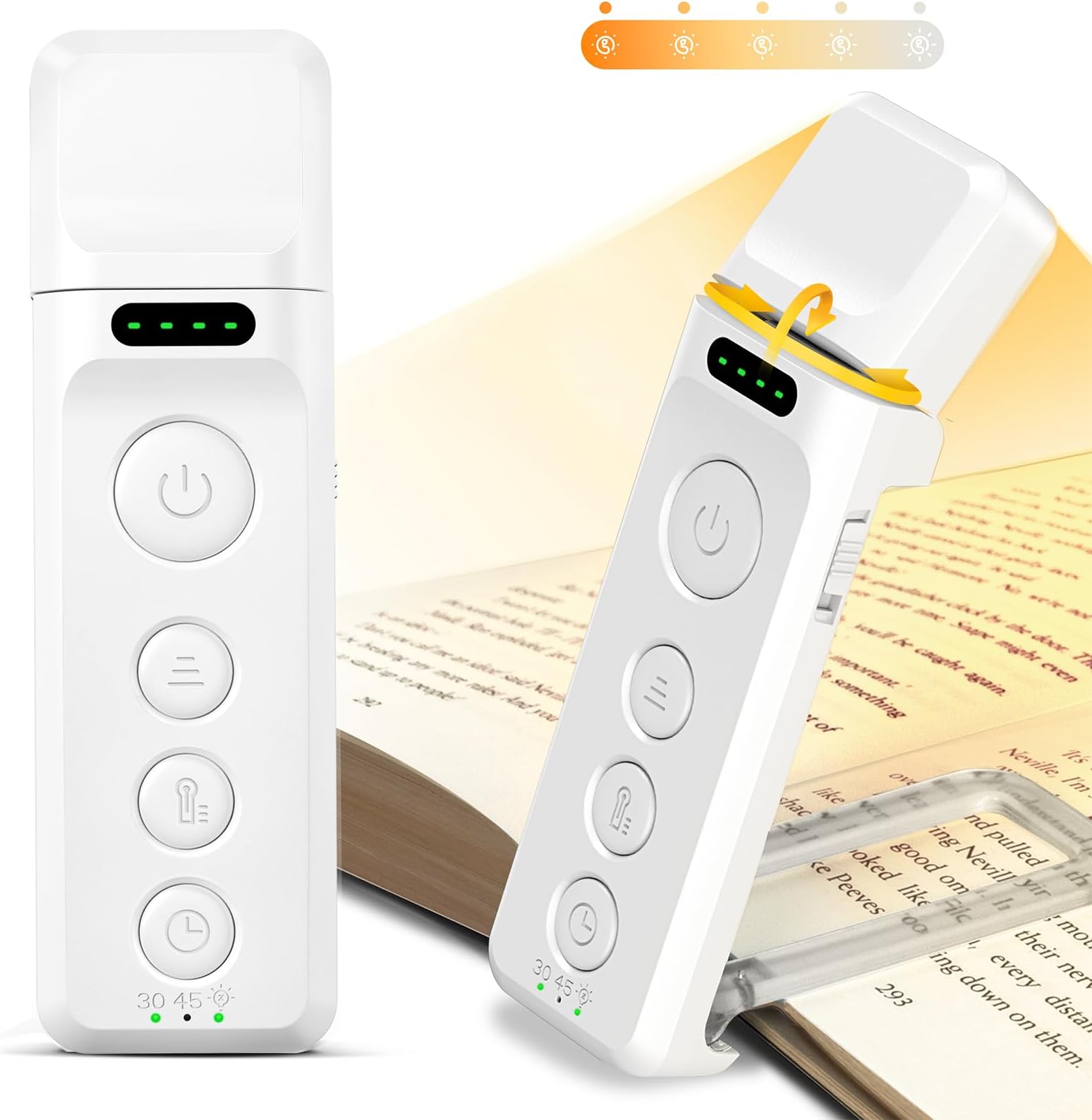 Glocusent Bookmark Style Book Light, Reading Light with Sleep Aid ...