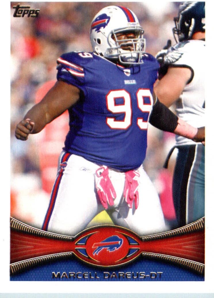 2012 Topps Football Card # 408 Marcell Dareus - Buffalo Bills (NFL ...