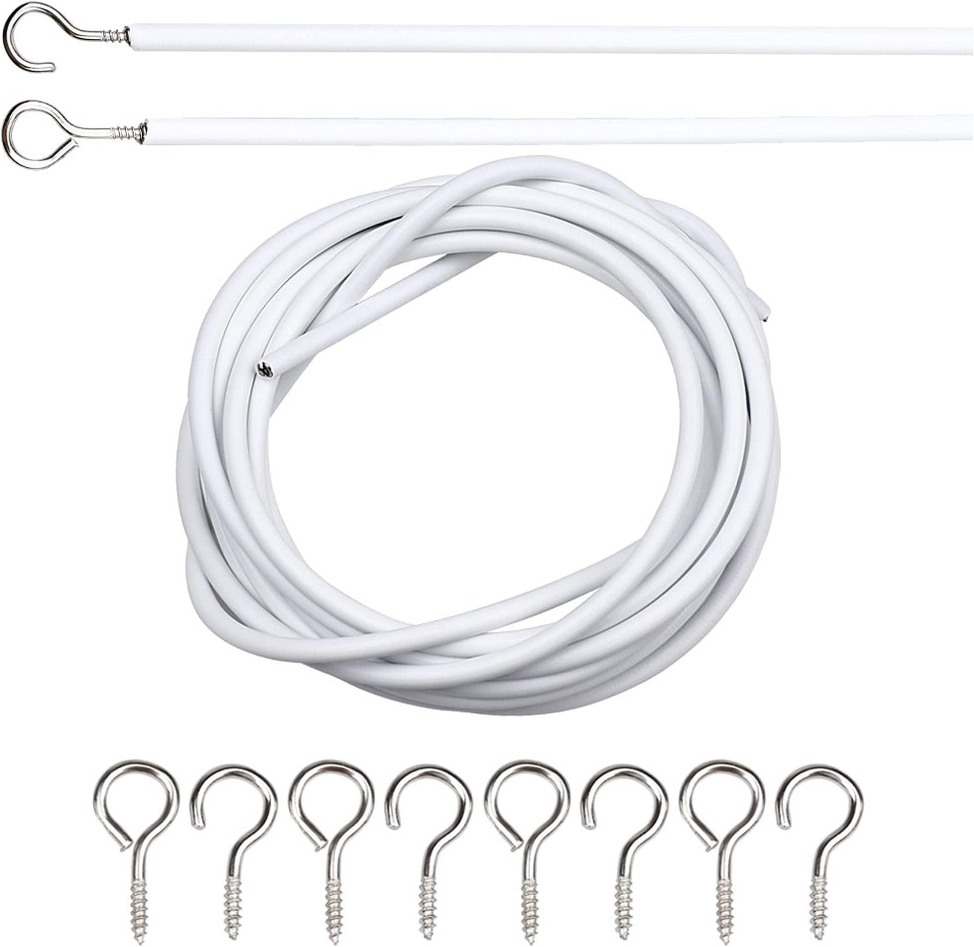 The Textile House Net Curtain Wire. 3 Metre Length. Includes 8 Eyes 8 ...