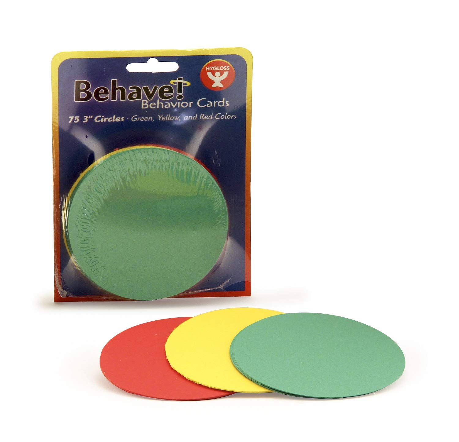 Snapklik.com : Hygloss Behavior Cards 75 Pcs, 3-Inch Circles, Red ...
